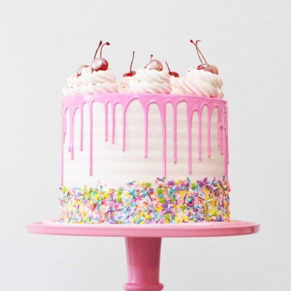 Cake Decorating: Candy Melt Drip and Sprinkle Border - Antsy Nancy